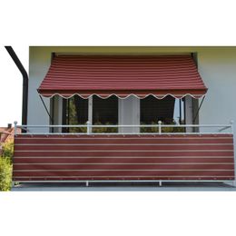 Klemmmarkise, rot (weinrot, wei&szlig;), B:250cm, Polyacryl, Angerer FREIZEITM&Ouml;BEL, Markisen, weinrot-wei&szlig;, Ausfall: 150 cm, versch. Breiten