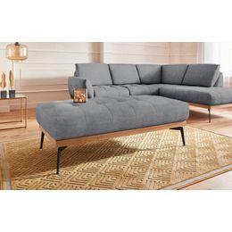 Hocker exxpo - SOFA FASHION "Palic, moderner Polsterhocker mit tollen Verarbeitungsdetails", grau, B:139cm H:47cm T:71cm, Hocker, Polsterhocker