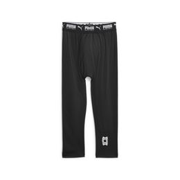 Leggings Puma "Hoops Team Basketball-Trainingshose Herren", Herren, Gr. L, Normalgrößen, schwarz, Obermaterial: 83% Polyester, 17% Elasthan; Unterer Bund: 11% Elasthan, 23% Polyester, 66% Polyamid, unifarben, regular fit, Hosen