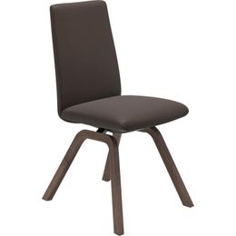 Polsterstuhl stressless "Laurel", braun (braun batick, walnuss), B:49cm H:92cm T:59cm, Leder BATICK: BATICK ist ein leicht korrigiertes, durchgef&auml;rbtes und genarbtes M&ouml;belleder, bei dem die meisten Unebenheiten und Spuren in der Regel entfernt wurden., St&uuml;hle, Polsterstuhl, Low Back, Gr&ouml;&szlig;e M, mit schr&auml;ggestellten Beinen in Walnuss