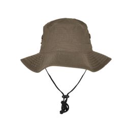Trucker Cap Flexfit "Flexfit Angler Hat", Damen, Gr. onesize, schwarz olive, 97% Baumwolle, 3% Elasthan, unifarben, Caps