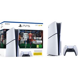 Playstation 5 Konsolen-Set "PS5 Disk Edition (Slim) - EA Sports FC 26", weiß, schwarz, B:35,8cm H:8cm T:21,6cm, Spielekonsolen, Disk Edition (Slim) - EA Sports FC 26 Bundle