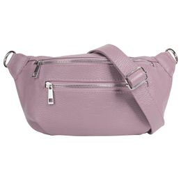 Gürteltasche Samantha Look, Damen, Gr. B/H/T: 27cm x 16cm x 5cm onesize, lila (violett), Leder, leicht glänzend, unifarben, Taschen, echt Leder, Made in Italy