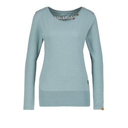 alife and kickin Langarmshirt ALIFE & KICKIN "Damen ConnyAK A", Damen, Gr. S, blau (pacific melange), 65% Baumwolle, 35% Polyester, Shirts