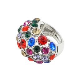 Fingerring "Funkelzauber", bunt (multi), Collezione Alessandro, Fingerringe, Damen, Messing