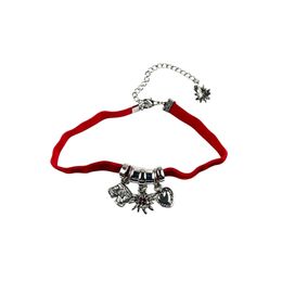 Allg&auml;u Rebell Kette mit Anh&auml;nger ALLG&Auml;U REBELL "Barbara", Damen, Gr. onesize, Metall, rot, Basic, Halsketten, mit Glassteinen