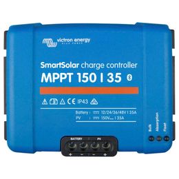 Solarladeregler VICTRON ENERGY "MPPT Victron SmartSolar 150/35", blau, B:13cm H:18,6cm T:7cm, Spannungsregler, Leistung maximal in Watt: 500 / 100 / (1500) / 2000