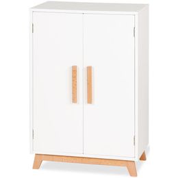 Puppenkleiderschrank Pinolino "Marit", weiß (weiß, natur), Puppenmöbel, JungenB:45cm H:67cm T:30cm, FSC - schützt Wald, B:45cm H:67cm T:30cm