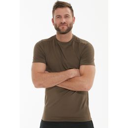 Funktionsshirt Endurance "Hubend", Herren, Gr. 3XL, grün (olivgrün), 47% Polyester, 47% Polyester, 6% Elasthan, unifarben, normal, Rundhals, Shirts, aus atmungsaktivem Material