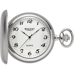 Regent Uhren Taschenuhr REGENT "P741", silber (silberfarben), Taschenuhren, Damen, Quarzuhr, Herrenuhr, Acrylglas