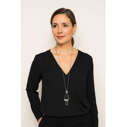 Lange Kette "Madame Noir", Damen, Gr. onesize, Metall, silber, Collezione Alessandro, Basic, Halsketten, Fashionista Kette