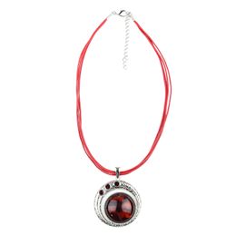 Kette mit Anh&auml;nger "Granada", Damen, Gr. onesize, Metall, rot, Collezione Alessandro, Basic, Halsketten, mit rundem Anh&auml;nger