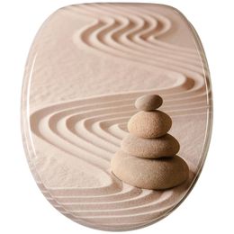 WC-Sitz Sanilo "Zen", beige (sand), B:37,7cm L:47cm, MDF - Mitteldichte Holzfaserplatte, WC-Sitze, mit Absenkautomatik