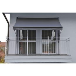 Klemmmarkise, grau, B:250cm, Polyacryl, Angerer FREIZEITM&Ouml;BEL, Markisen, grau, Ausfall: 150 cm, versch. Breiten