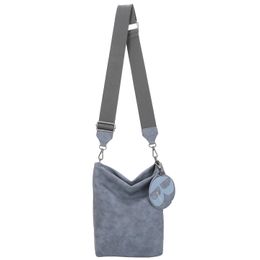 Cityrucksack Fritzi aus Preussen "Brigitte x fritzi Special Backpack Cross01", Gr. B/H/T: 28cm, blau, Kunstfaser, Polyurethane, unifarben, Rucksäcke, mit abnehmbarem Anhänger