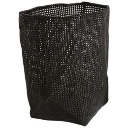 Möve Aufbewahrungskorb MÖVE "TUBE groß", schwarz, B:33cm H:51cm T:33cm, Kunststoff, Metall, Aufbewahrungsboxen, aus Kunststoff