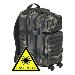 Rucksack Brandit "Brandit Accessoires US Cooper Lasercut medium", Gr. onesize, schwarzcamo, Polyester, Rucksäcke