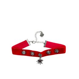 Allg&auml;u Rebell Kette mit Anh&auml;nger ALLG&Auml;U REBELL "Elisabeth", Damen, Gr. onesize, Metall, rot, Basic, Halsketten, mit Glassteinen