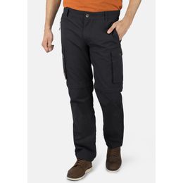 Cargohose HERO by John Medoox "Canvas Cargohose", Herren, Gr. 34, Länge 32, grau (schwarz asphalt), Twill, 65% Polyester, 35% Baumwolle, gerade lang, Hosen, Cargo Hose Outdoorhose Casual Twill für Herren