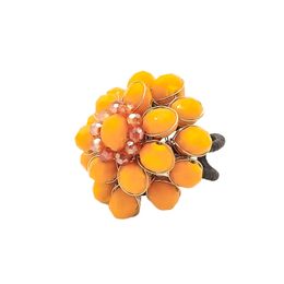 Fingerring "Blütenwunder", orange, Collezione Alessandro, Fingerringe, Damen, Glas
