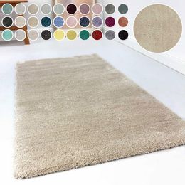 Hochflor-Teppich Esprit "Relaxx ESP-4150" Gr. 6, beige (creme, beige, meliert), B:200cm H:25mm L:290cm, Kunstfaser, Teppiche, Wohnzimmer, sehr große Farbauswahl, weicher dichter Hochflor