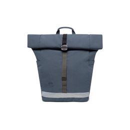 Cityrucksack Lefrik "Lars Roll", Gr. B/H/T: 30cm, blau, Kunstfaser, Rucksäcke, mit extra Laptopfach