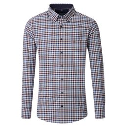 Langarmhemd Casamoda "Casamoda Freizeithemd kariert", Herren, Gr. 3XL, Normalgrößen, blau, 100% Baumwolle, kariert, comfort fit, Hemden