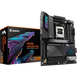 Gigabyte Mainboard "X870E AORUS PRO Mainboard - Unterst&uuml;tzt AMD Ryzen 9000 CPUs, 16+2+2 Ph", schwarz, B:27,2cm H:8,2cm T:33,6cm, Mainboards