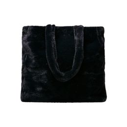 Umhängetasche Urban Classics "Urban Classics Unisex Fake Fur Tote Bag", Damen, Gr. onesize, schwarz, Polyester, unifarben, Taschen