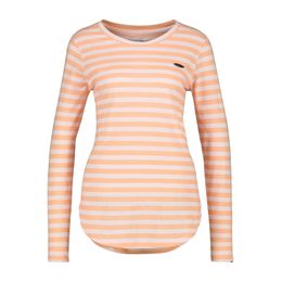 alife and kickin Langarmshirt ALIFE & KICKIN "Damen LeaAK Z", Damen, Gr. S, orange (quiet quartz), 100% Baumwolle, Shirts, Figurnah geschnittenes Longsleeve Shirt mit Rundhalsausschnitt