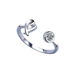 Silberring "Love", silber (silbern), Collezione Alessandro, Fingerringe, Damen, Silber 925 (Sterlingsilber)