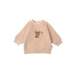 Sweatshirt Liliput "Rentier", M&auml;dchen, Gr. 74/80, beige, 80% Baumwolle, 20% Polyester, bedruckt, normal, Rundhals, Sweatshirts Sweatshirt, mit Rundhalsausschnitt
