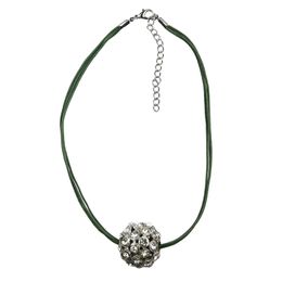 Kette mit Anh&auml;nger "Crystal", Damen, Gr. onesize, Metall, gr&uuml;n, Collezione Alessandro, Basic, Halsketten, mit Glassteinen