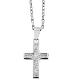 Adelia´s Kettenanhänger ADELIA´S "Neuheit 2025 - stylischer Kreuz Anhänger aus 925 Sterling Silber", silber, Schmuckanhänger, Damen, Silber 925 (Sterlingsilber)