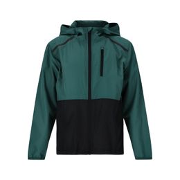 Laufjacke Endurance "Hugoee", Jungen, Gr. 164, gr&uuml;n (gr&uuml;n, schwarz), 100% Polyester, unifarben, normal, ohne Ausschnitt, Jacken, mit wind- und wasserabweisender Funktion