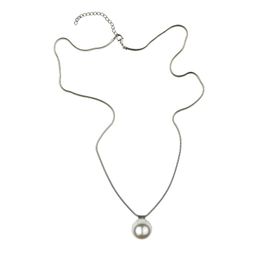 Lange Kette "Bead", Damen, Gr. onesize, Metall, beige (creme), Collezione Alessandro, Basic, Halsketten, mit großer Perle