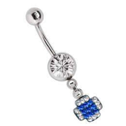 Adelia&acute;s Bauchnabelpiercing ADELIA&acute;S "Piercing Bauchnabelpiercing", blau, Piercings, Damen, onesize, Chirurgiestahl, Banane mit 8 mm Zirkoniakugel in klar