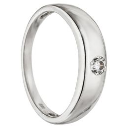 Kettenanh&auml;nger Jobo "Anh&auml;nger Taufring", silber (silber 925), Schmuckanh&auml;nger, Damen, Silber 925 (Sterlingsilber), Kettenanh&auml;nger, 925 Silber mit Zirkonia