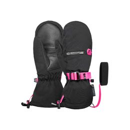 Fäustlinge Reusch "Karl R-TEX XT Junior Mitten", Jungen, Gr. 4,5, schwarz, pink, 82% Polyester, 15% Polyurethan, 3% Wolle, unifarben, Handschuhe, mit wasserdichter, atmungsaktiver Funktion