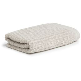 Möve Handtuch MÖVE, beige (natur, cashmere), B:50cm L:100cm, Walkfrottier, Obermaterial: 85% Baumwolle, 10% Viskose, 5% Leinen, Handtücher