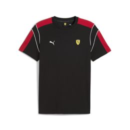 T-Shirt Puma "Scuderia Ferrari MT7 T-Shirt Herren", Herren, Gr. XL, schwarz, Obermaterial: 100% Baumwolle; Rippe: 71% Baumwolle, 29% Polyester; Einsatz: 100% Baumwolle, clean, regular fit, Rundhals, Shirts