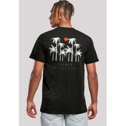T-Shirt F4NT4STIC "Escape Discover the World Palm Trees", Herren, Gr. L, schwarz, Obermaterial: 100% Baumwolle, regular fit, Rundhals, ohne Bündchen, Shirts, Discover the World