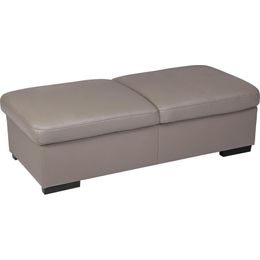 Hocker exxpo - SOFA FASHION "Salerno Bankhocker, bequem und komfortabel", beige (sahara), B:140cm H:46cm T:67cm, Hybrid Lederfaserstoff (Grundgewebe 41% Lederfaser, 39% Polyester, 20% Baumwolle) 100%PU;NaturLeder;Primabelle-Microfaser (100% Polyester);Luxus-Microfaser (100% Polyester);Luxus-Kunstleder, Hocker, Polsterhocker