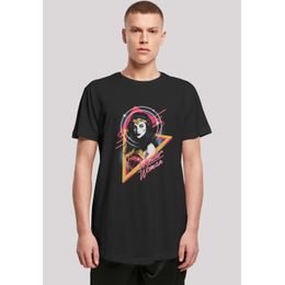 T-Shirt F4NT4STIC "DC Comics Wonder Diana 80s Triangle", Damen, Gr. M, schwarz, Obermaterial: 100% Baumwolle, regular fit, Rundhals, ohne B&uuml;ndchen, Shirts T-Shirt, Herren,Premium Merch,Lang,Longshirt,Bedruckt