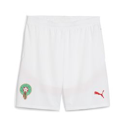 Sporthose Puma "Marokko 2025 Shorts Herren", Damen, Gr. L, Normalgrößen, weiß fast grün rot, Obermaterial: 100% Polyester, colorblocking, regular fit, Hosen