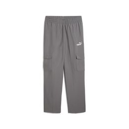 Sporthose Puma "Essentials No. 1 Logo Gewebte Cargohose Herren", Damen, Gr. M, Normalgr&ouml;&szlig;en, cast iron gray, Obermaterial: 100% Polyester; Taschenfutter: 100% Polyester, unifarben, regular fit, Hosen Sporthose