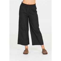 3/4-Hose CRUZ "Kenora", Damen, Gr. 42, EURO-Gr&ouml;&szlig;en, schwarz (schwarz, schwarz), 100% Baumwolle, unifarben, lang, Hosen, in super bequemer Passform