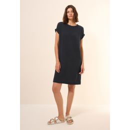 Midikleid Cecil, Damen, Gr. XS36, US-Größen, schwarz, Web, 100% Baumwolle, unifarben, comfort fit kniefrei, U-Boot-Ausschnitt, Bündchen, Kleider, aus 100% Baumwolle