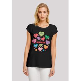 T-Shirt F4NT4STIC "Muttertag Mama Herzen", Damen, Gr. 4XL, schwarz, Obermaterial: 100% Baumwolle, regular fit, Rundhals, ohne B&uuml;ndchen, Shirts T-Shirt, Premium Qualit&auml;t