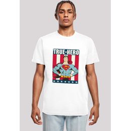 T-Shirt F4NT4STIC "T-Shirt DC Comics Superman True Hero Superheld", Herren, Gr. XL, weiß, Obermaterial: 100% Baumwolle, regular fit, Rundhals, ohne Bündchen, Shirts, Herren,Premium Merch,Regular-Fit,Basic,Bedruckt